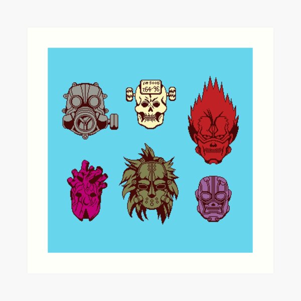 "Dorohedoro Pixel Art Icons" Art Print for Sale by JustHellygar | Redbubble