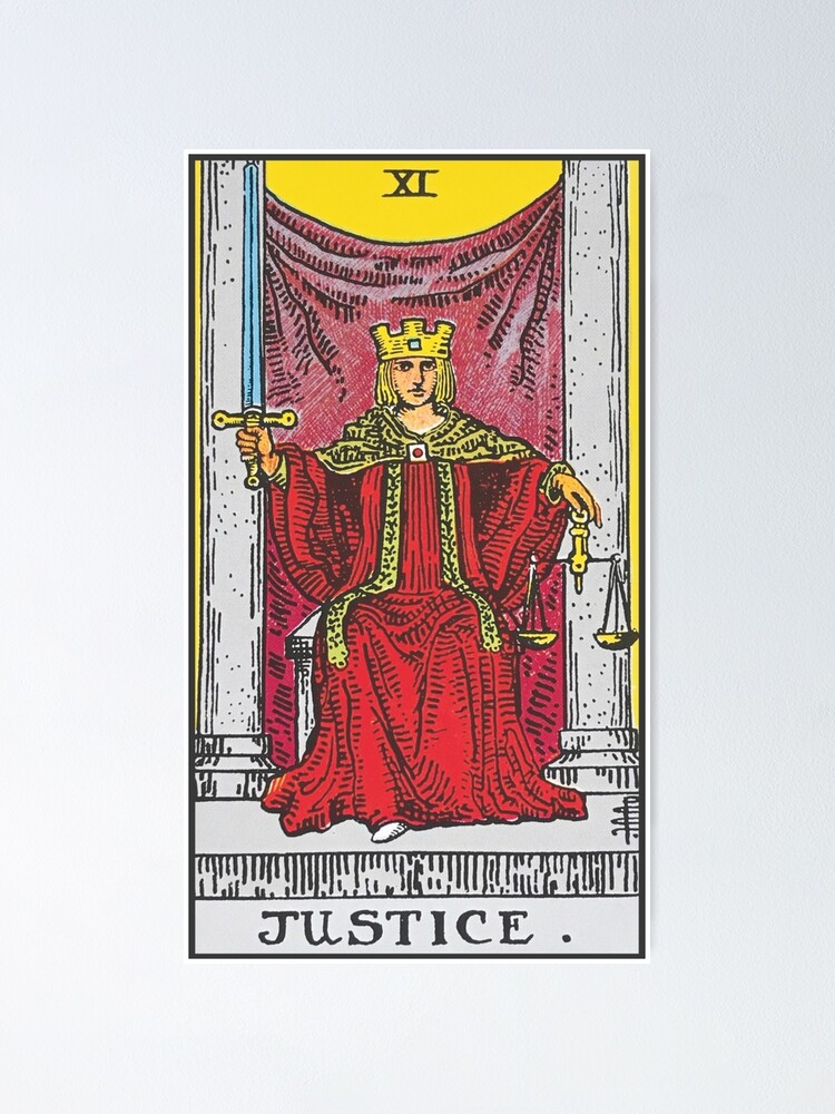 "Justice - Rider Waite Smith tarot" Poster for Sale by natekelly ...
