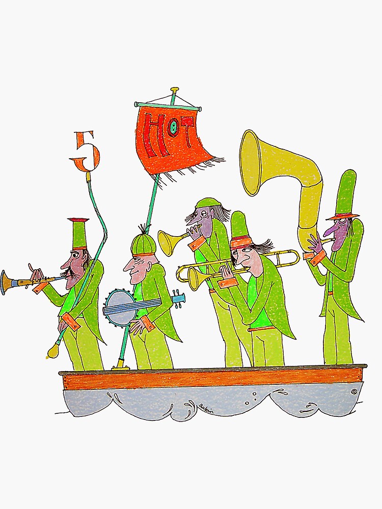 "The New Hot Five" Sticker for Sale by FloatingRock | Redbubble