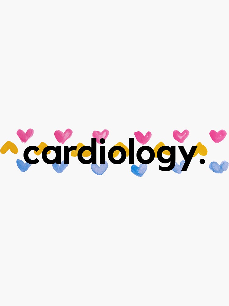 "cardiology" Sticker by nursinggear | Redbubble