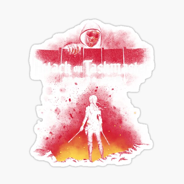 "Attack on Taskmaster " Sticker for Sale by Meigel9 | Redbubble