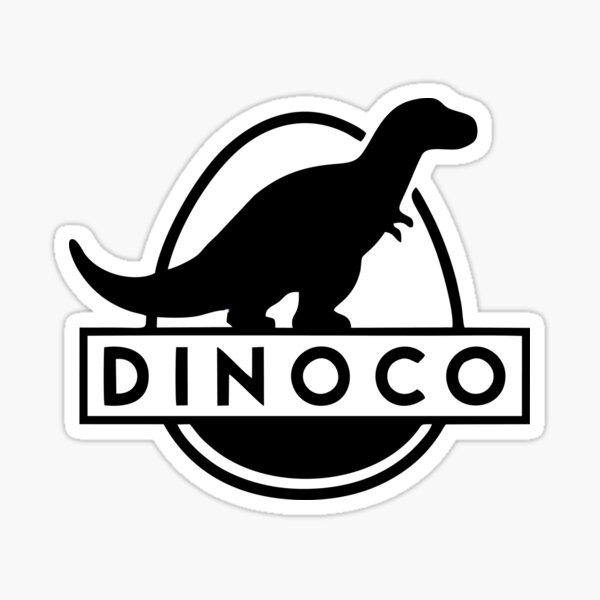 "logo-Dinoco" Sticker by StacaFreeman | Redbubble