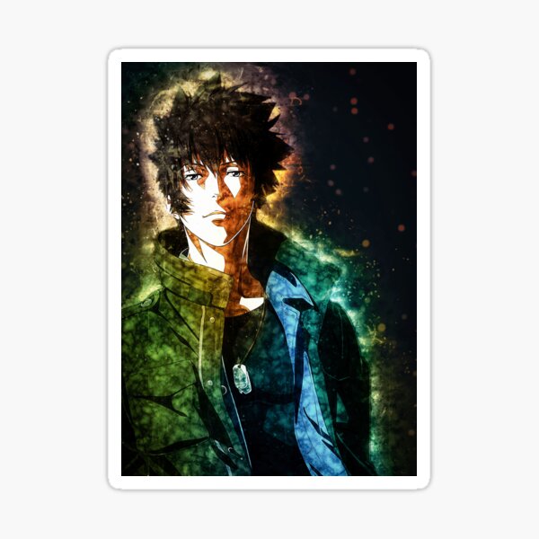 "Shinya Kogami Psycho Pass" Sticker for Sale by Spacefoxart | Redbubble