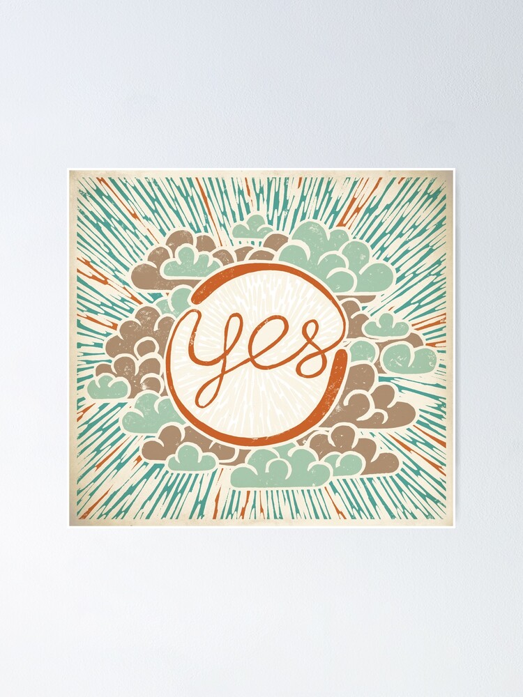"Yes" Poster for Sale by DesignKitchen | Redbubble