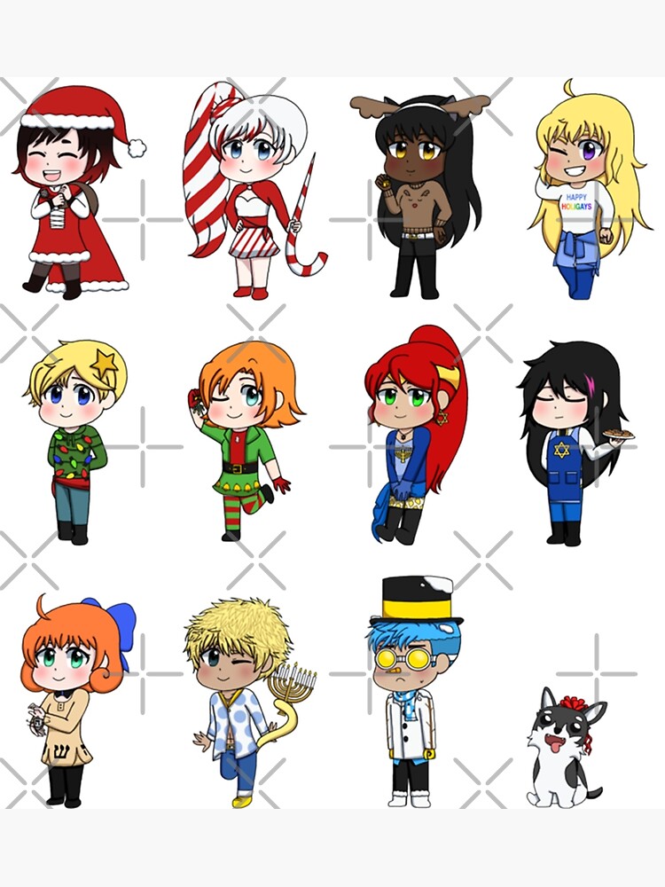 "Chibi cute characters RWBY anime holiday" Poster for Sale by ...