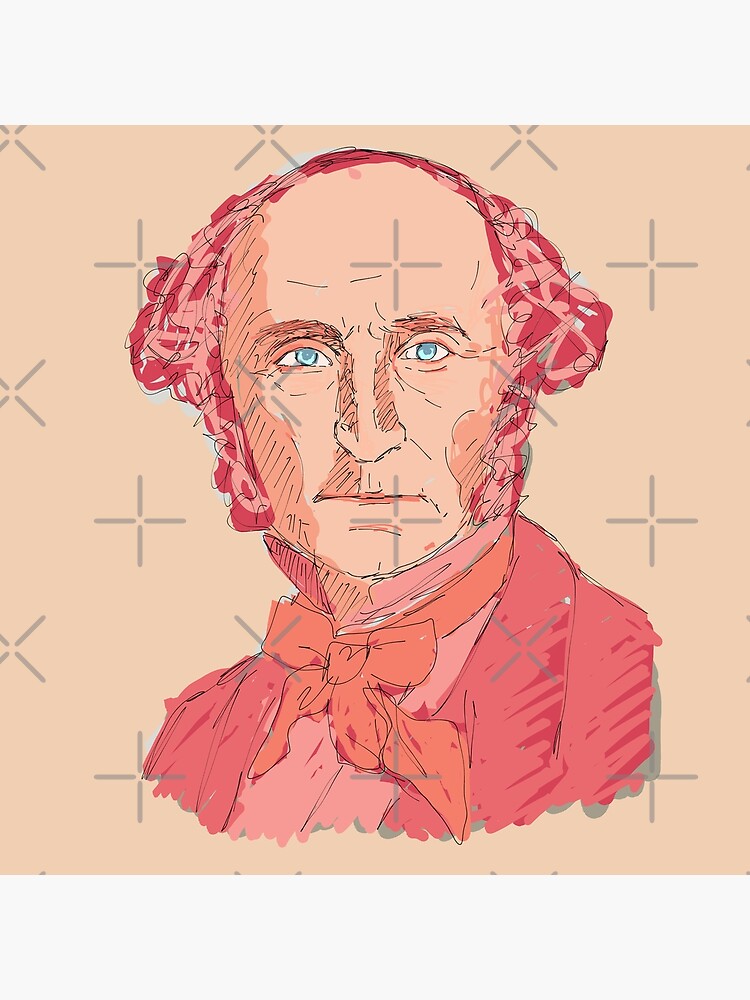 "John Stuart Mill caricature" Poster for Sale by KennyLucky | Redbubble