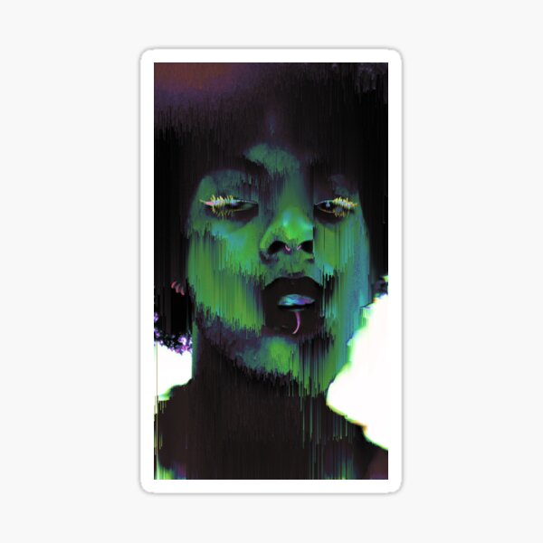 "Glitch art" Sticker by Indig0quartz | Redbubble