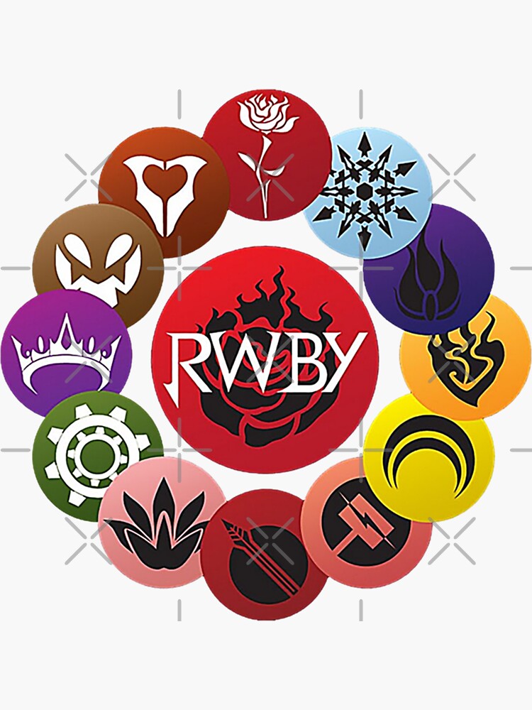 "RWBY Logo Emblems design" Sticker for Sale by SmithMicaela | Redbubble