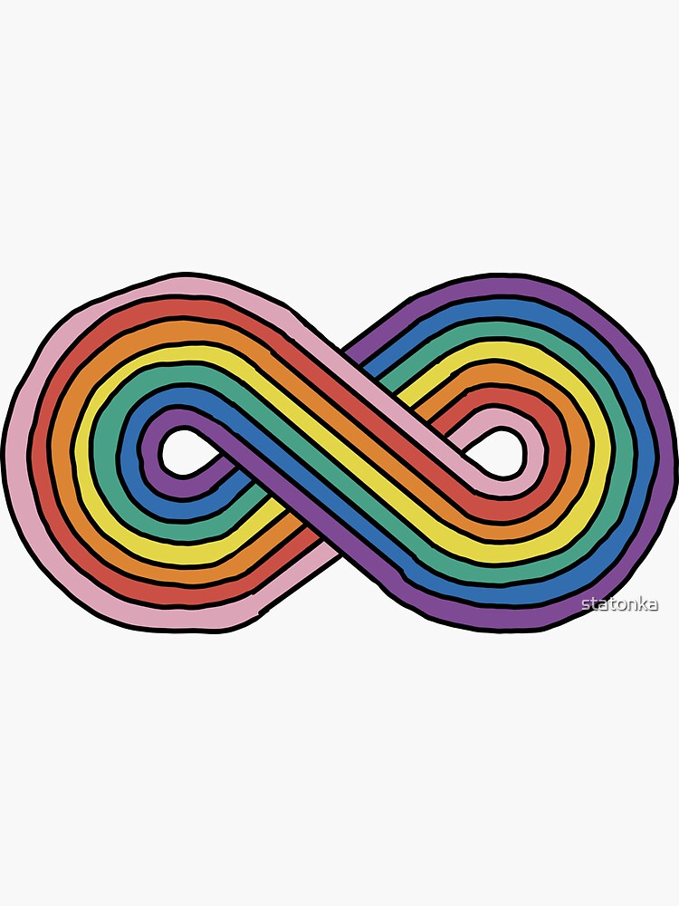 "Rainbow Infinity" Sticker for Sale by statonka | Redbubble