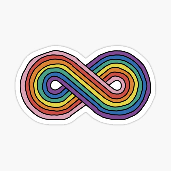 "Rainbow Infinity" Sticker for Sale by statonka | Redbubble