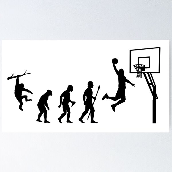 "Basketball Evolution" Poster for Sale by BeyondEvolved | Redbubble