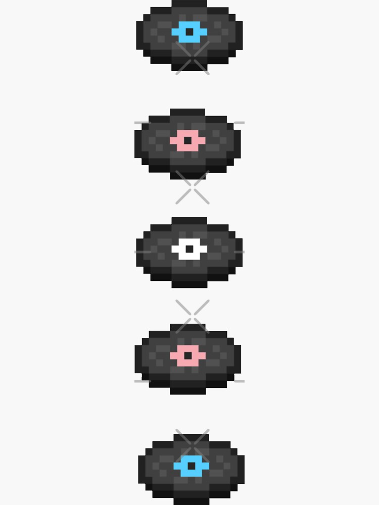 "Trans Minecraft Disks" Sticker for Sale by cookiebandit405 | Redbubble