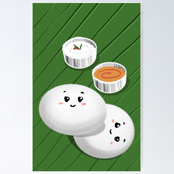 "Cute Idlis" Poster for Sale by BunNcurry | Redbubble