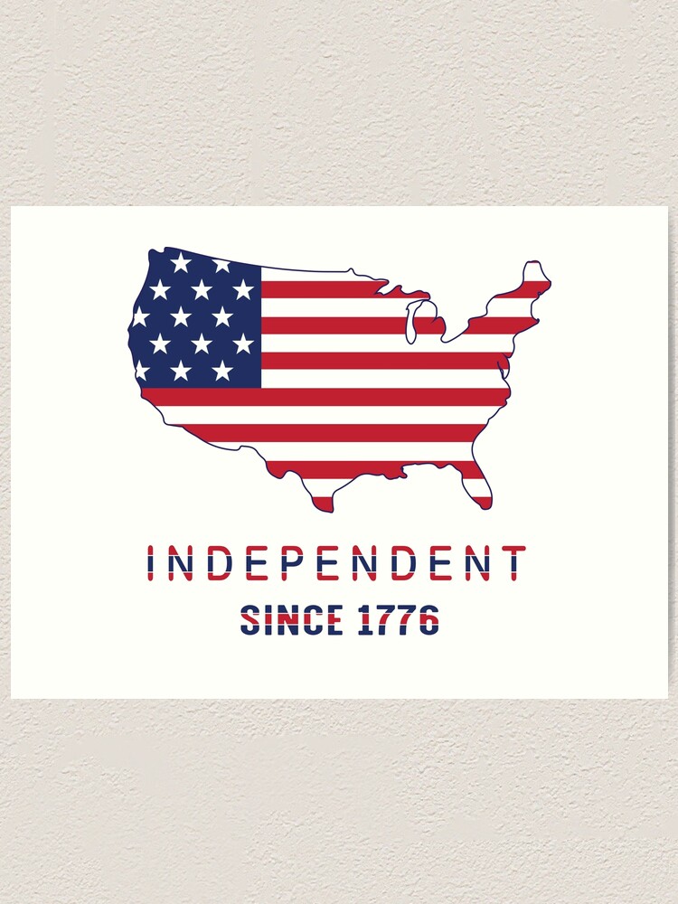 "USA Independent Since 1776 | America map" Art Print by cartyourchoice ...