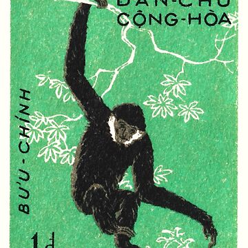 "1961 Vietnam Gibbon Postage Stamp" Poster for Sale by retrographics ...