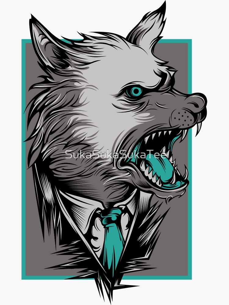 "Mafia Wolf No. 1" Sticker for Sale by SukaSukaSukaTee | Redbubble