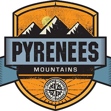 "Pyrenees Mountains" Sticker for Sale by studio838 | Redbubble