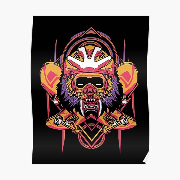 "Sabertooth the Skateboarder" Poster for Sale by Paskography21 | Redbubble