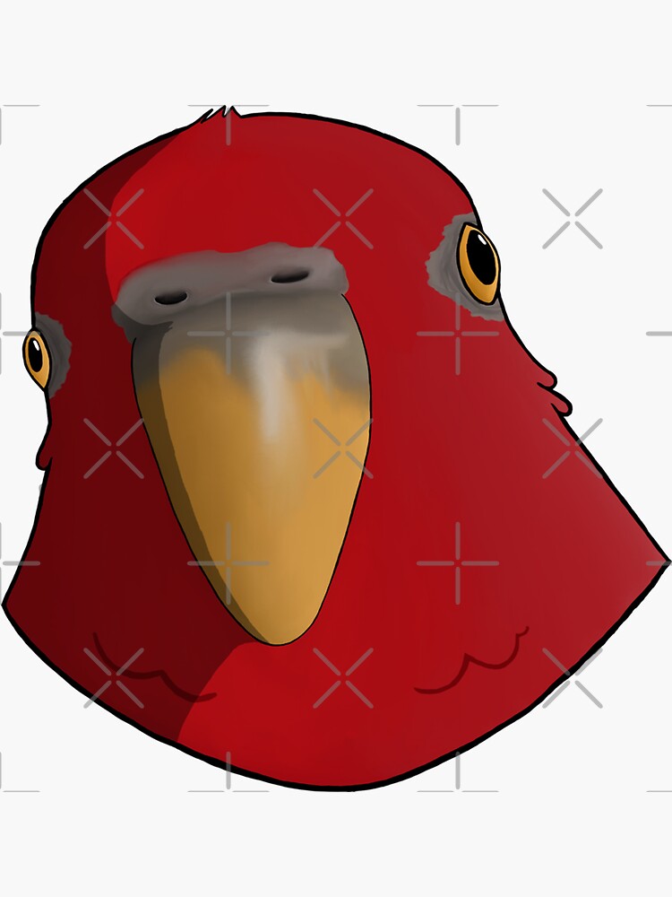 "Red Bird Staring" Sticker for Sale by hwymer | Redbubble