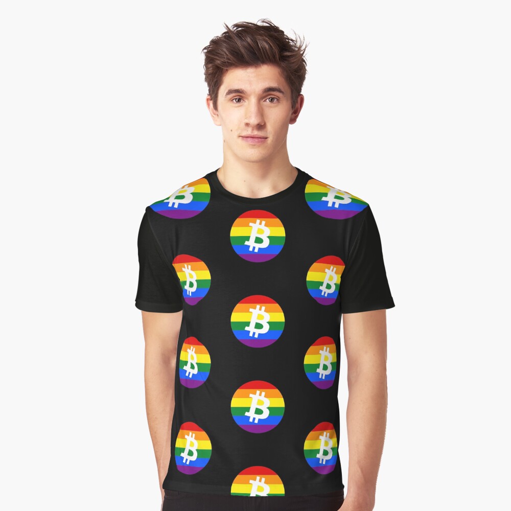 "Gay Pride Bitcoin Crypto June LGBTQ Circle logo" Poster for Sale by ...