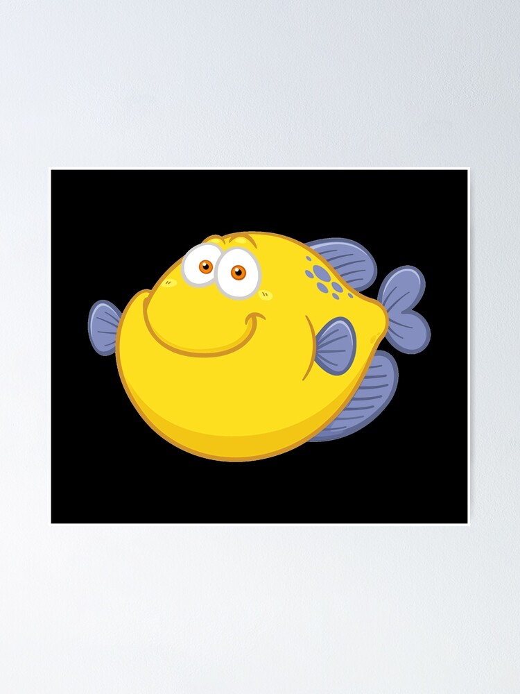 "Fat Fish" Poster for Sale by Cartoon-animals | Redbubble