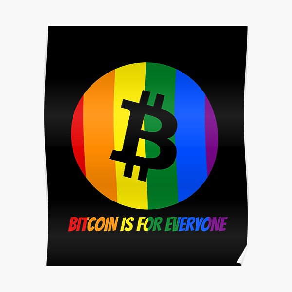 "Gay Pride Bitcoin Crypto June LGBTQ Circle logo" Poster for Sale by ...