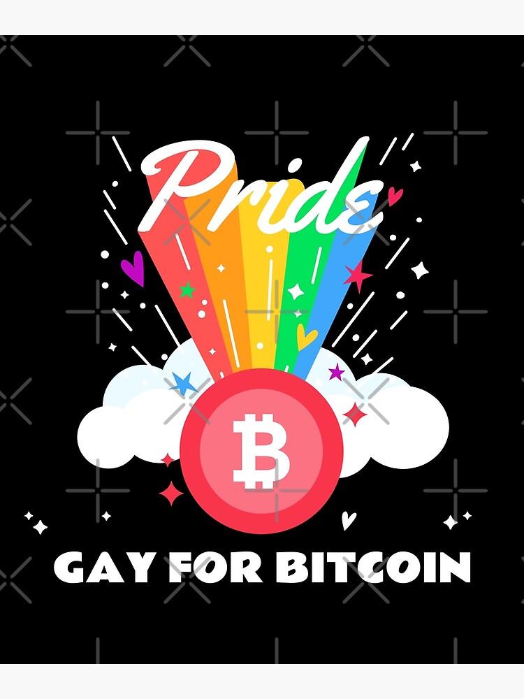 "Gay For Bitcoin Crypto Pride June LGBTQ Circle logo" Art Print by ...