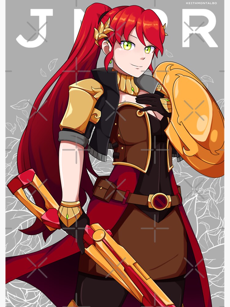 "Pyrrha poster rwby classic" Sticker for Sale by FieldsPhilip | Redbubble