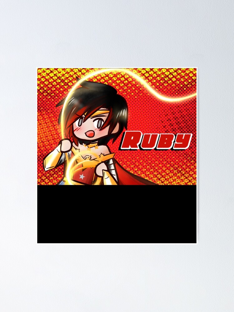 "superhero Ruby Rose anime rwby circle design" Poster for Sale by ...