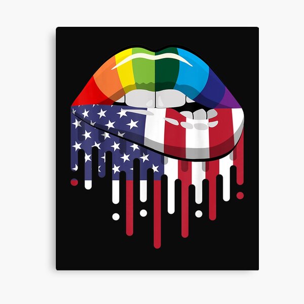 "LGBT Flag Lip Transgender Lesbian Gay Bisexual USA Flag - LGBTQIA+ ...