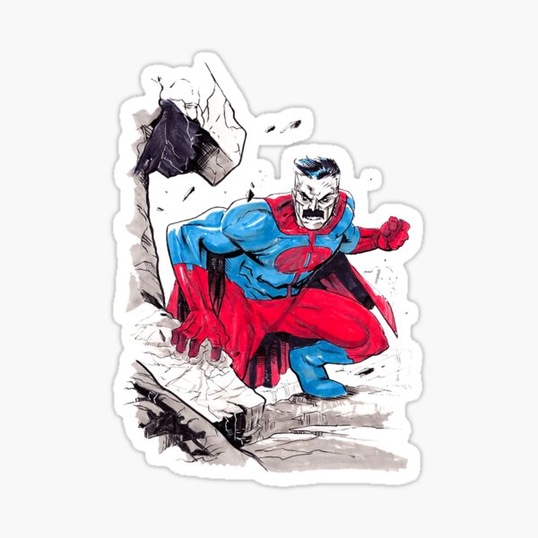 "omni man vintage" Sticker for Sale by kayliepredovic | Redbubble