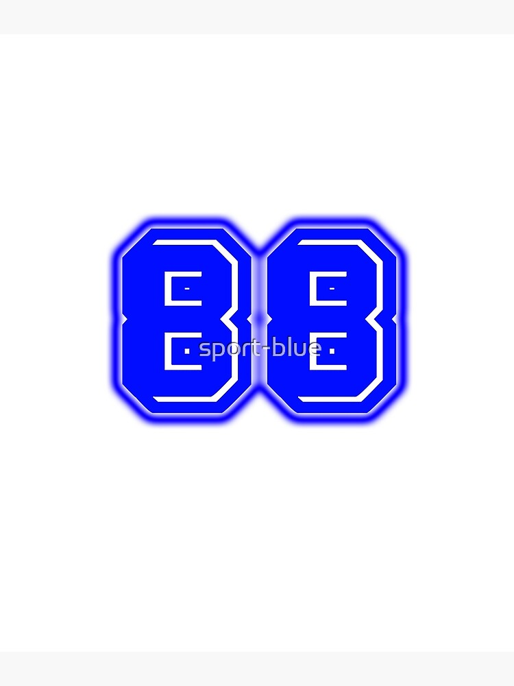 "Blue Number 88" Poster for Sale by sport-blue | Redbubble
