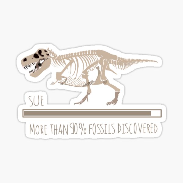 "Sue's fossils" Sticker for Sale by Mima40 | Redbubble