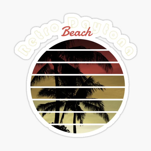 "Retro Daytona Beach" Sticker for Sale by Artnight | Redbubble