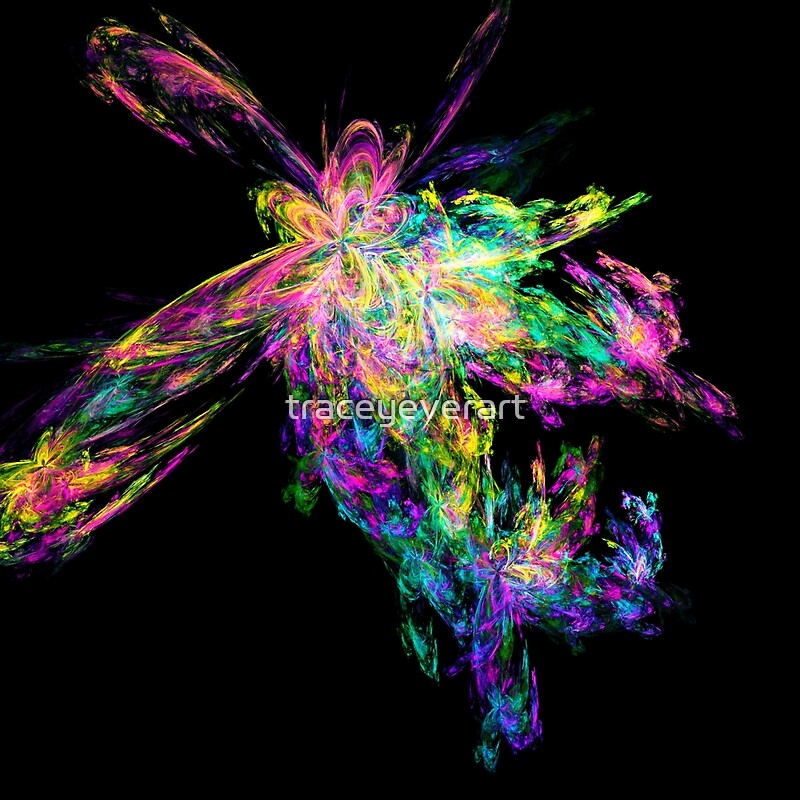 "Rainbow coloured fractal design - titled Rainbow Explosion" by ...