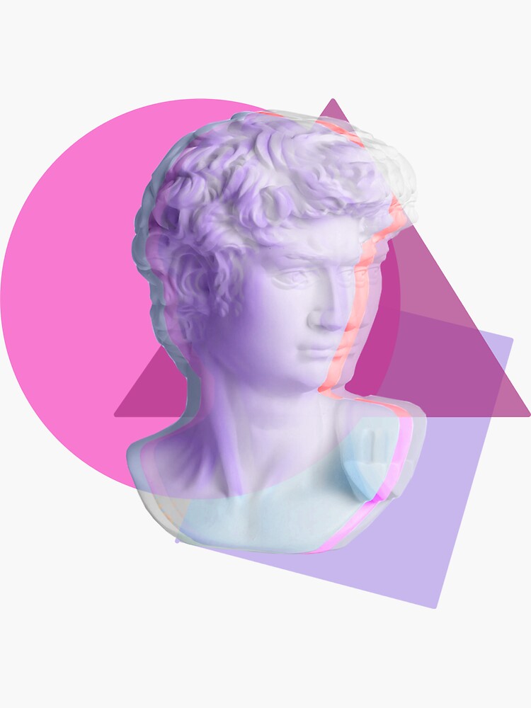 "Vaporwave David Statue Sculpture Aesthetic " Sticker for Sale by ...