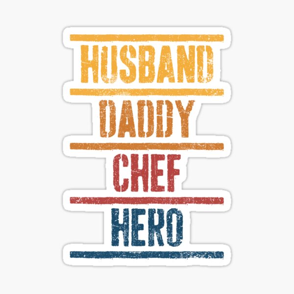 "Chef Dad Husband Daddy Father's Day Vintage" Sticker for Sale by ...