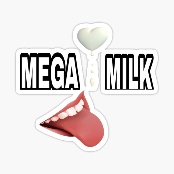 "mega milk" Sticker for Sale by NABILAKRAM | Redbubble