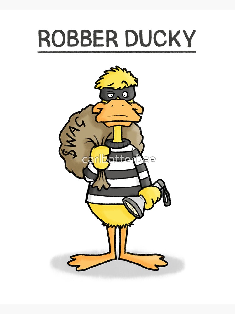 "Robber Ducky" Sticker for Sale by carlbatterbee | Redbubble