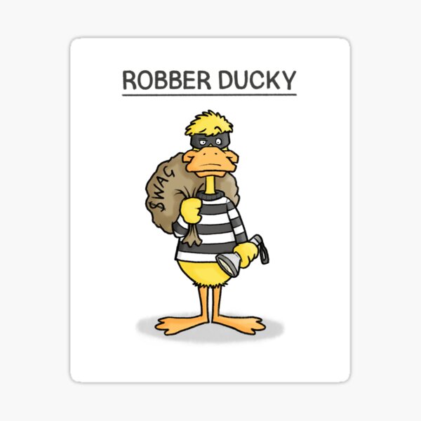 "Robber Ducky" Sticker for Sale by carlbatterbee | Redbubble