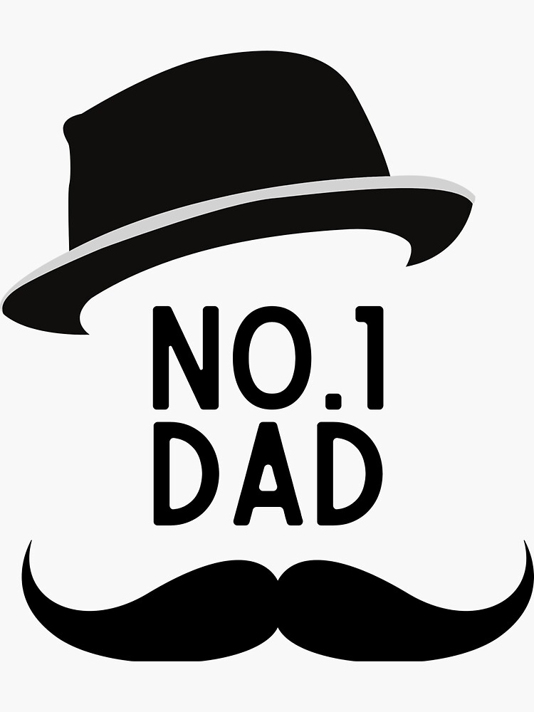 "No.1 Dad " Sticker for Sale by DollyPopDesigns | Redbubble