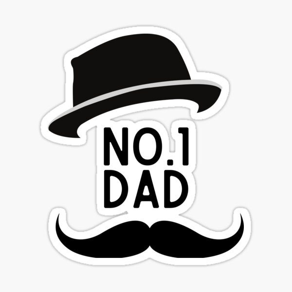 "No.1 Dad " Sticker for Sale by DollyPopDesigns | Redbubble