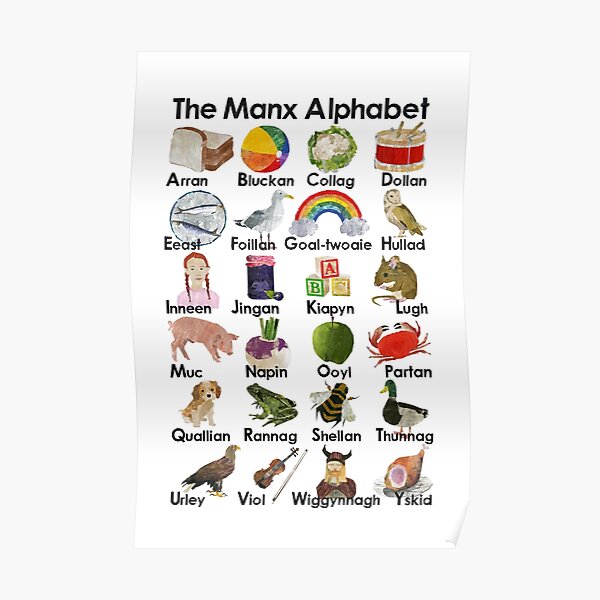 "The Manx Alphabet ABC" Poster by BabbanGaelg | Redbubble