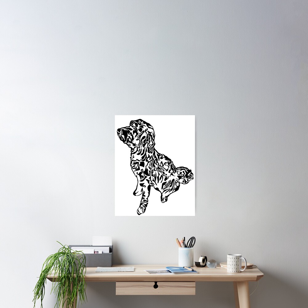 "Oodle Groodle Spoodle Line Art " Poster for Sale by OpulentPoodles ...