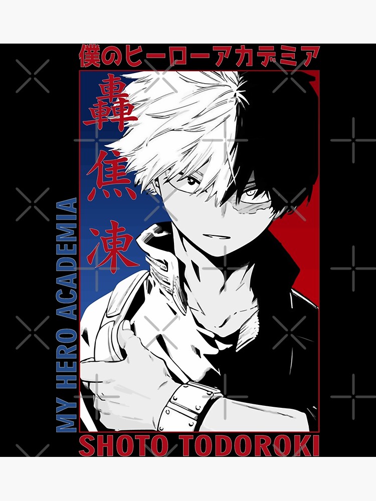 "Shoto Todoroki poster hero academia anime" Photographic Print for Sale ...