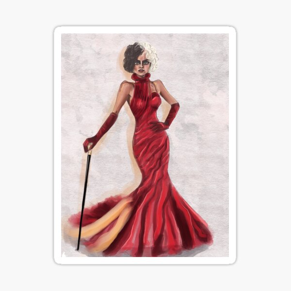 "Kruella pencil art" Sticker for Sale by MiraNovaArt | Redbubble