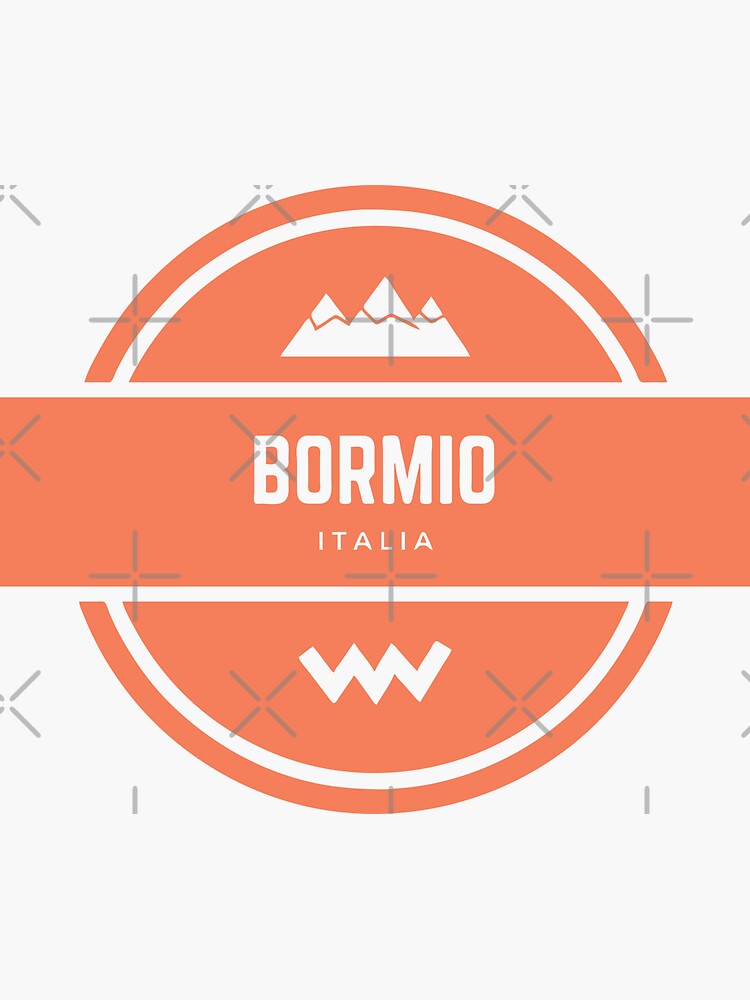 "Bormio Italy Mountain Snowboard Ski Resort Vintage Logo" Sticker for ...