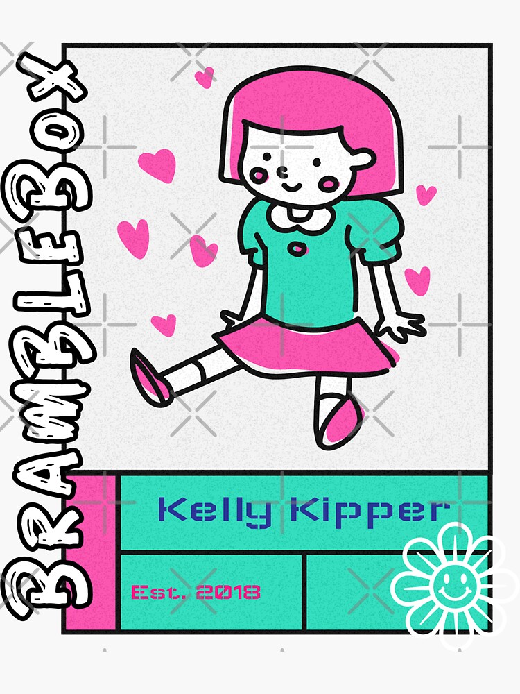 "Kelly Kipper" Sticker by BrambleBox | Redbubble