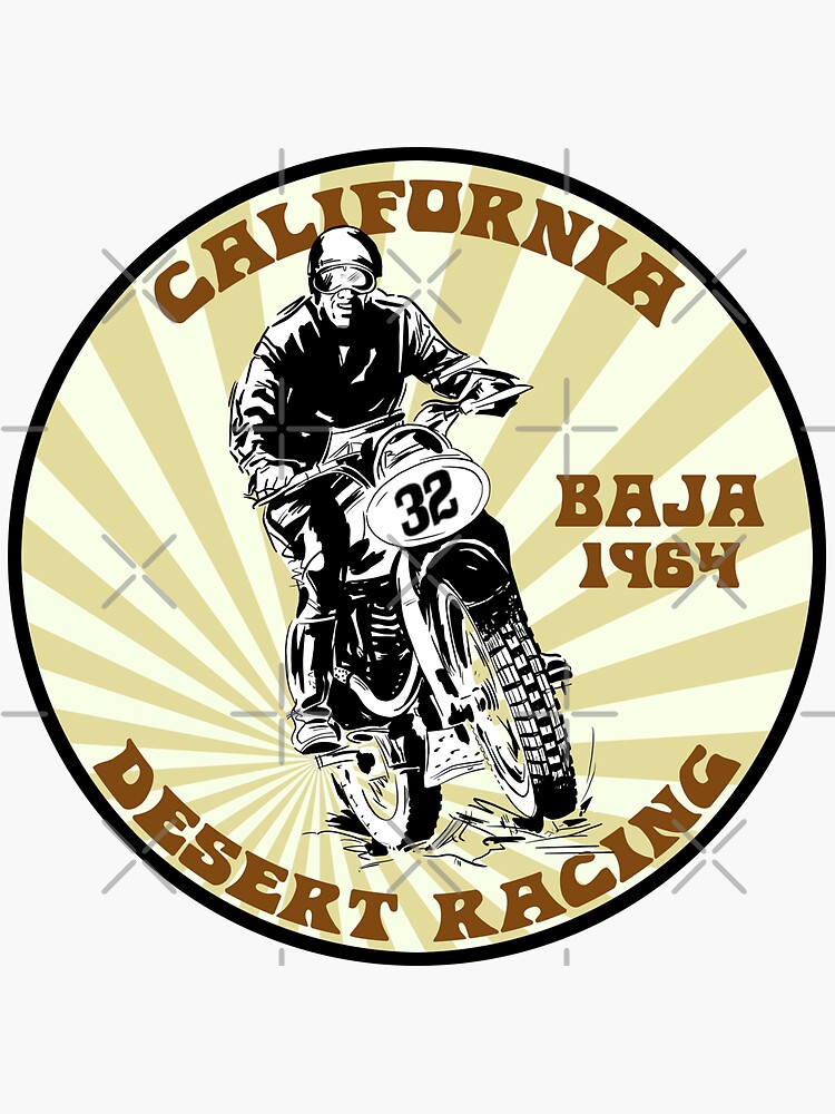 "California Desert Racing" Sticker for Sale by rogue-design | Redbubble