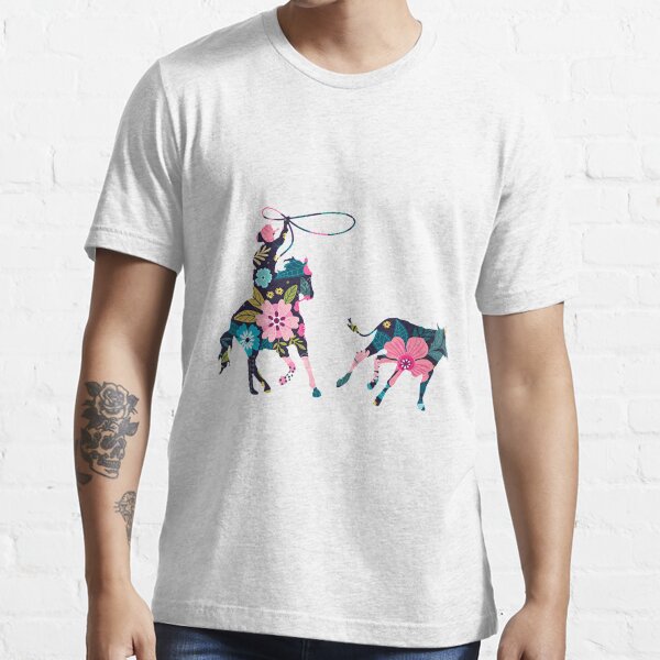 "Roping T-ShirtFloral Team Roping " T-shirt for Sale by BardoAcces ...